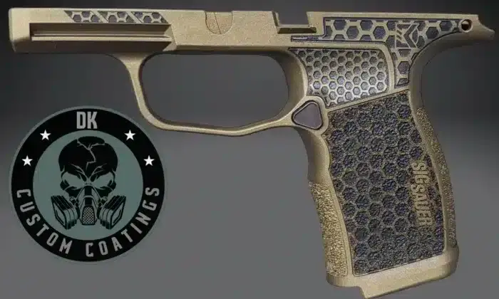 Sig P365 XL Grip Module Burnt Bronze Hexagon Laser Stippling